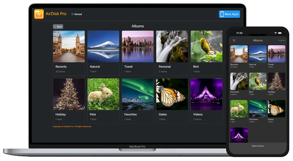 AirDisk Pro – Wireless File & Photo Transfer for iOS & Android